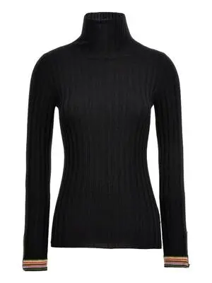 Etro Ribbed High Neck Jumper - Black