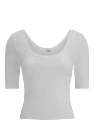 BRUNELLO CUCINELLI Brunello Cucinelli Three-Quarter Sleeve Knitted T-Shirt
