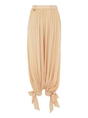 Chloé Fluid Pleated Pants With D-ring Detail - Apricot Pink