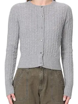 Blumarine Long-sleeved Knitted Cardigan - Grey