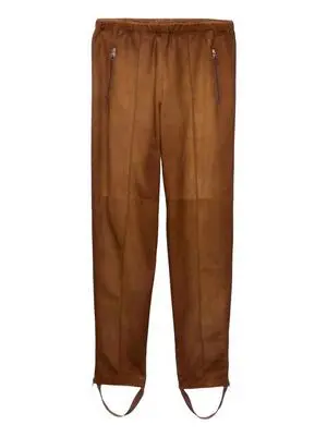 Prada Elasticated Waistband Trousers - Cognac