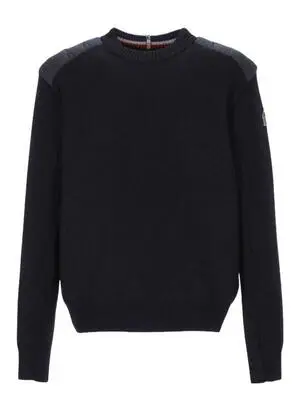 Moncler Logo Embroidered Down Jumper - Dark Blue