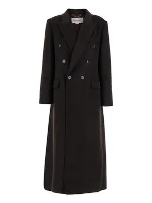 Victoria Beckham Double-breasted Button-up Coat - Brown