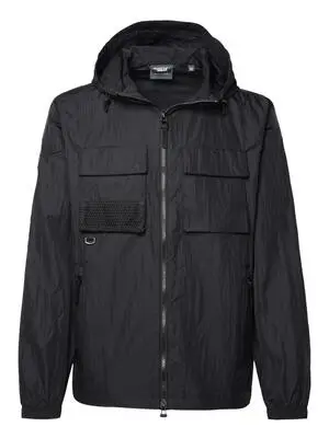 Duvetica Hooded Casual Jacket With Zipper And Pockets - Black
