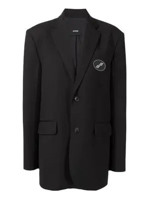 WE11DONE We11done Logo-Patch Long Sleeved Oversized Blazer