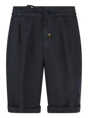 Brunello Cucinelli Drawstring Knee-length Shorts - Navy
