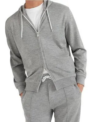Brunello Cucinelli Zip-up Hooded Sweater - Grey
