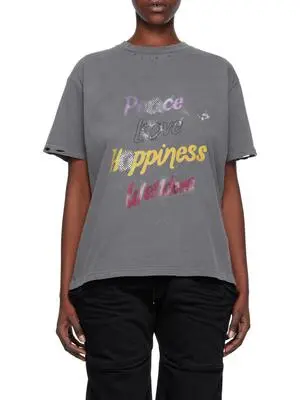 We11Done Slogan-print Cottton T-shirt - Gray