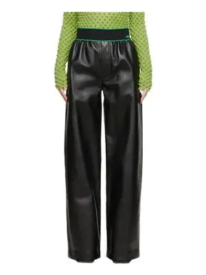 Bottega Veneta Logo Wide-leg Trousers - Black
