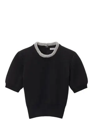 Alexander Wang Embellished Round Neck T-shirt - Black
