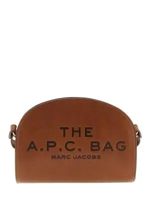 A.p.c. X Marc Jacobs Logo Embossed Crossbody Bag - Brown