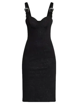 Versace Glittered Midi Dress - Black