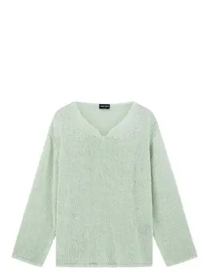 Giorgio Armani Oversized Knit Sweater - White