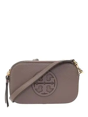 Tory Burch Tory Burch Miller Zipped Mini Camera Bag Clam Shell Brown
