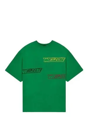We11Done Logo Printed T-shirt With Round Neck - Green