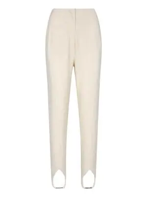 Nanushka High-waisted Trousers With Slit Hem - White