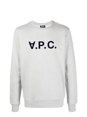 A.p.c. Logo Print Crewneck Sweatshirt - White