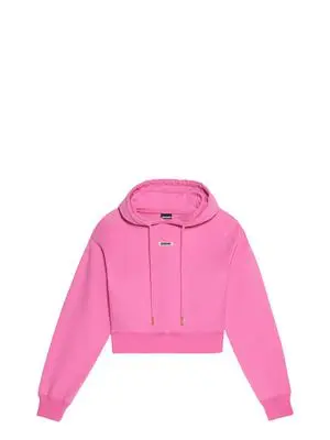 Jacquemus Logo Patch Drawstring Hoodie - Pink