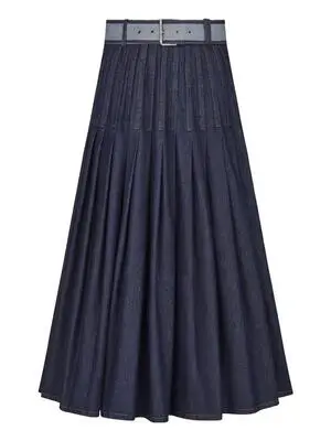 DIOR Dior Denim Couture Mid-Length Skirt