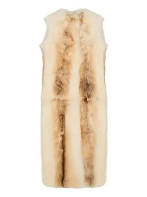 YVES SALOMON Lamb Shearling Gilet - Light Brown
