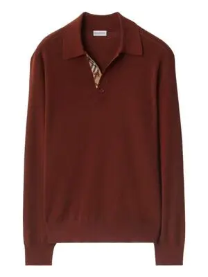 Burberry Long-sleeve Wool Polo Shirt - Box