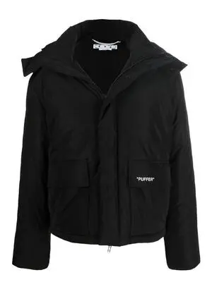 Off-White Logo Puffer Jacket - Black