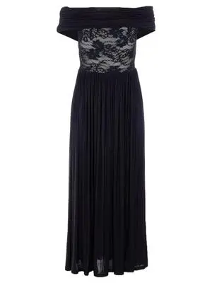 Zimmermann Off-shoulder Lace Midi Dress - Black