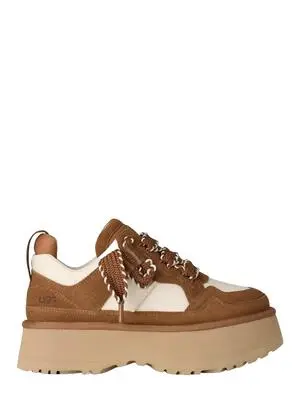 UGG Astromel Logo Debossed Lace-up Sneakers - Chestnut