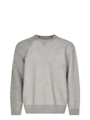Sacai Knit-panelled Crewneck Sweatshirt - Gray