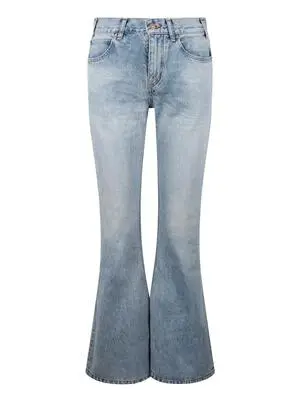 Celine Marco Jeans In Blue Eclipse Wash Denim - Gray