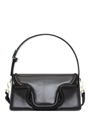 Valentino Garavani Le Deuxième Logo Detailed Shoulder Bag - Black