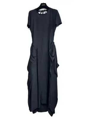Loewe Strappy Pleated Maxi Dress - Black
