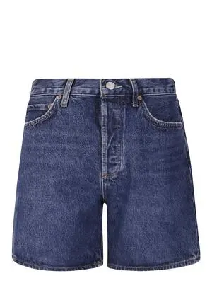 AGOLDE Agolde Dame High-Rise Wide-Leg Denim Shorts Blue