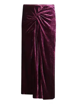 Dries Van Noten Knot-detail Draped Midi Skirt - Black