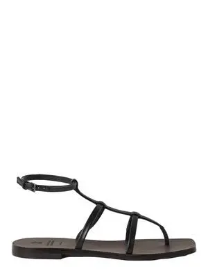 Brunello Cucinelli Embellished Strappy Sandals - Black