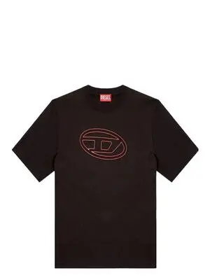 DIESEL® T-adjust-bigoval T-shirt - Black/red