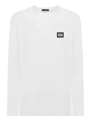 DOLCE & GABBANA Logo-plaque Long-sleeve T-shirt