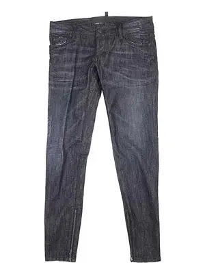 Dsquared2 Jeans With Belt Loops And Distressed Effect - Black