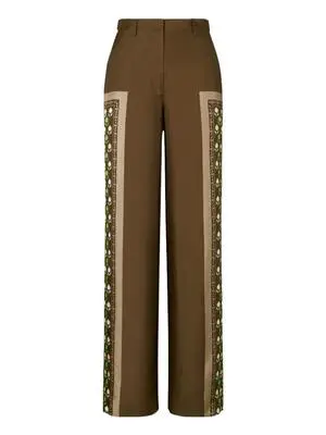 TORY BURCH Tory Burch Satin Side-Panel Wide-Leg Pants