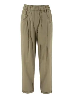 Brunello Cucinelli Elastic Waist Relaxed Fit Trousers - Brown