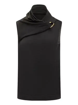 JIL SANDER Jil Sander Sleeveless Knitted Top With Frill Detail