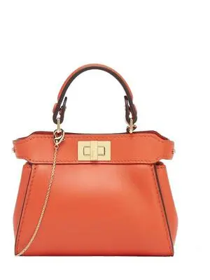 Fendi Nano Peekaboo Mini Tote Bag - Oranges