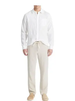 Vince Drawstring Relaxed Fit Pants - White