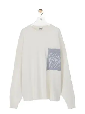 Loewe Anagram-patch Sweatshirt - Beige/gray