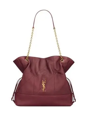 Saint Laurent Jamie 4.3 Shoulder Bag With Logo Plaque - Bordeaux Red