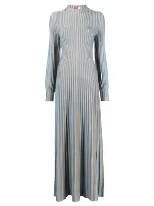 Gabriela Hearst Long Sleeve Knitted Maxi Dress - Gray