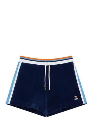 CASABLANCA Casablanca Velour Drawstring Shorts With Side Stripe Detail