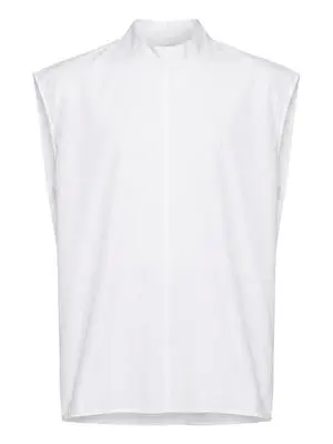 JIL SANDER Sleeveless Vest With Vertical Collar - White