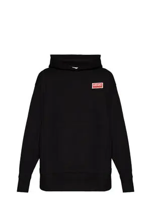 Kenzo Logo Embroidered Hoodie - Black