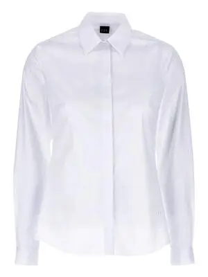 FAY Slim Stretch Poplin Shirt - White